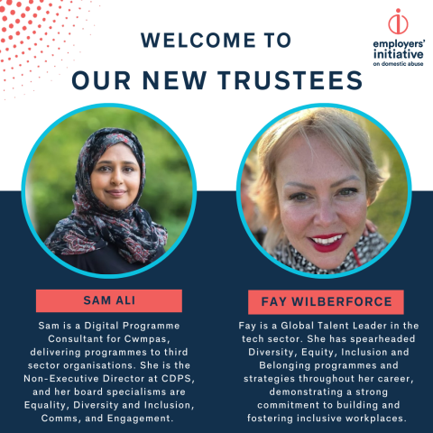 EIDA welcomes two new Trustees | Employers' Initiative on Domestic Abuse